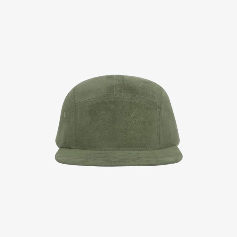 Boné five panel em veludo verde musgo - Hurdle bonés personalizados